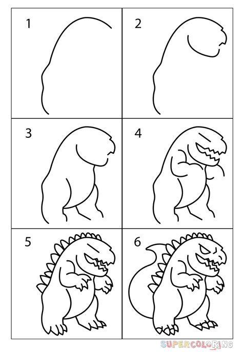 How To Draw Chibi Godzilla