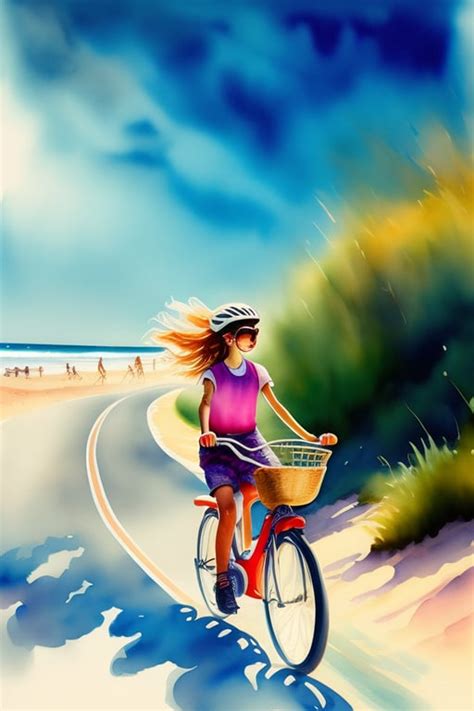Lexica Riding A Bicycle