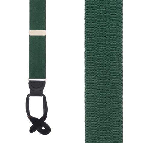 15 Inch Wide Button Suspenders In Solid Colors