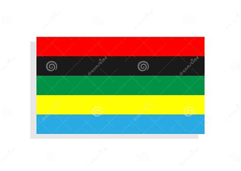 Olympic Simple Flag Background With Multi Colored Stripes Abstract Colorful Background