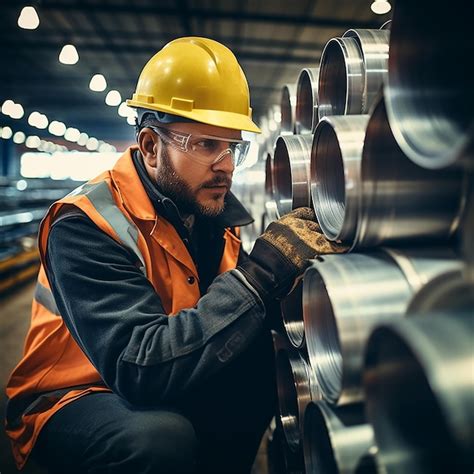 Premium Photo Quality Control Engineer Inspects Operating Machine