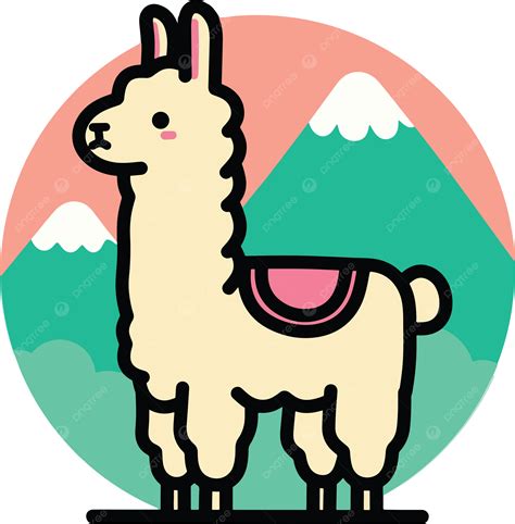 Dibujo De Llama De Dibujos Animados Dibujos Animados Lindos De Llama