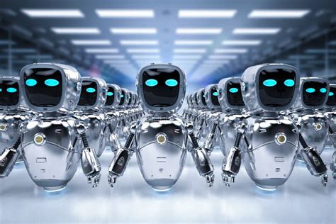 Group Of Automation Robots Stock Illustration Illustration Of Group