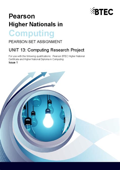 Pearson Set Assginemnt Guide Unit 13 Computing Research Project