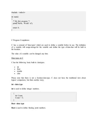 C Notes Diploma Ee 3rd Sem PDF