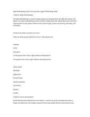Agile Methodology FAQs Phases Tools And Principles For Course Hero