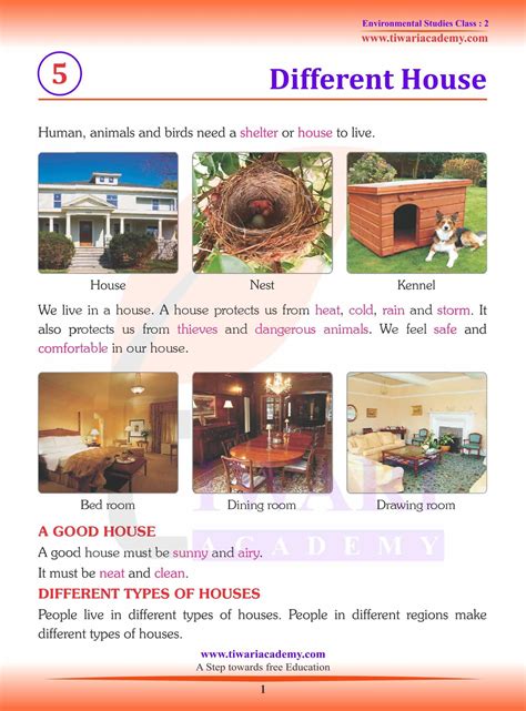 NCERT Solutions For Class EVS Chapter Different House