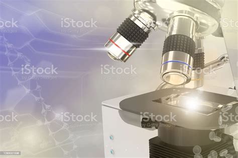 의학 연구 개념 실험실 하이테크 과학 현미경 다채로운 오버레이 배경 의료 3d 일러스트 0명에 대한 스톡 사진 및 기타 이미지 Istock