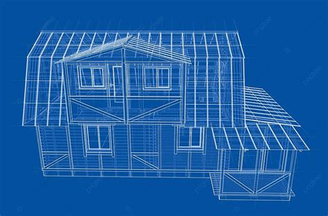 House Sketch Vector Rendering Of 3d Project Drawing Modern Vector Project Drawing Modern Png