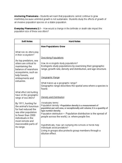 Chapter 2 Lesson 1 Cornell Notes 6328907 Pdf Logistic Function