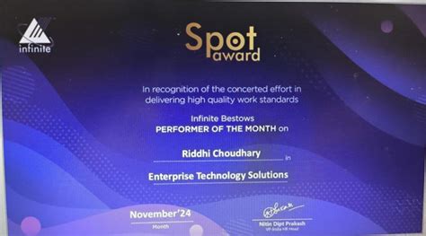 Riddhi Choudhari On Linkedin Performerofthemonth Teamwork Achievement