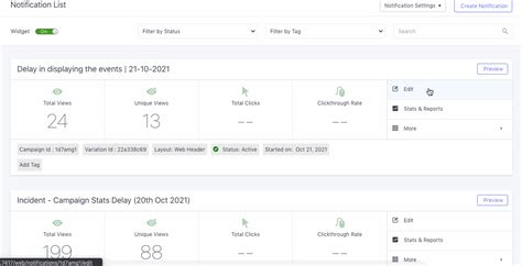 Modifying On Site Notifications