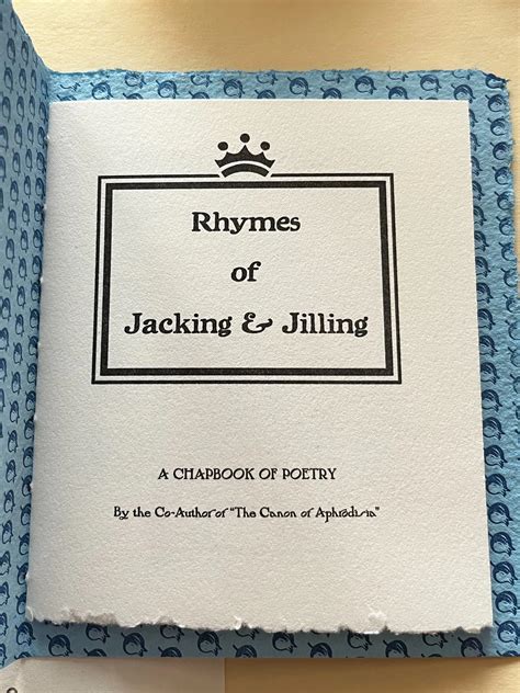 Rhymes Of Jacking And Jilling Erotic Fine Press Limited Edition