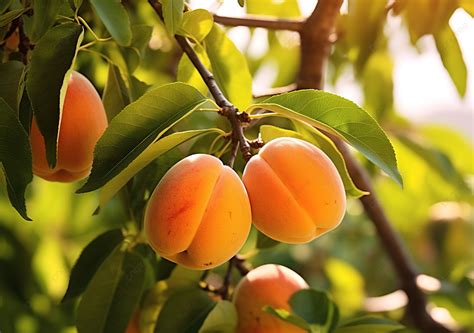 과일과 잎이 있는 살구 나무 높은 해상도 과일 나무 배경 일러스트 및 사진 무료 다운로드 Pngtree