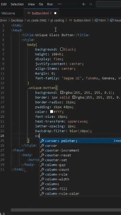 Making Button Using Html And Css Coding Viral Asmrcoding Asmrsound Html Css Youtube