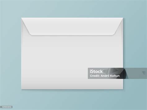 흰색 C6 종이 봉투 파란색 배경에 고립의 벡터 모형 회색 가로 우표 닫힌된 표지 템플릿입니다 기업 아이덴티티 디자인을 위한