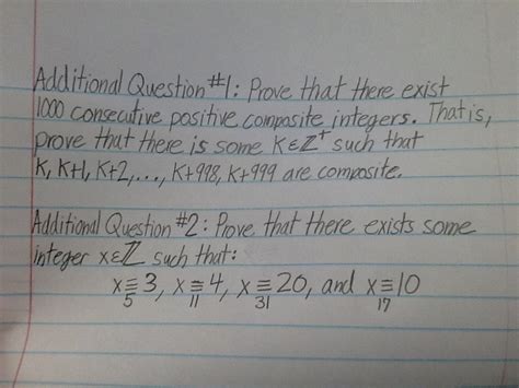 Solved Additional Question1 Prove That There Exist 1000