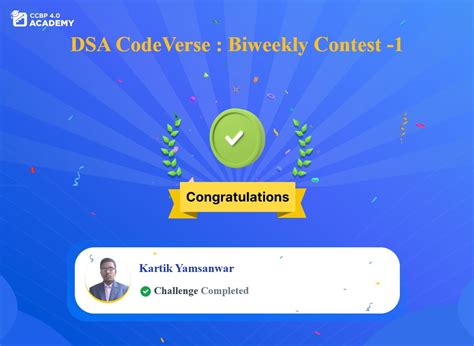 Kartik Yamsanwar On Linkedin Dsacodeverse Nxtcode Nxtwave Ccbp Ccbpians Ccbpacademy