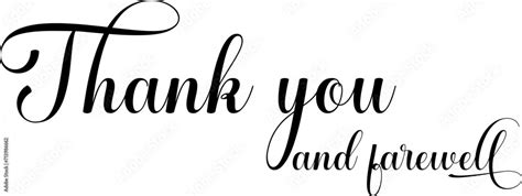 Vetor Do Stock Thank You And Farewell Black Sign Thank You And