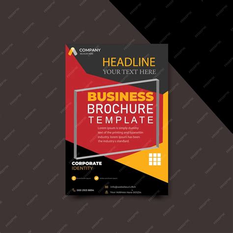 벡터 회사 회사 프로필 템플릿 디자인 최소한의 붉은 색 모양 비즈니스 브로슈어 서식 파일 프리미엄 벡터