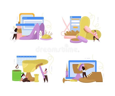 Shoemaker Composition Set Stock Vector Illustration Of Boots 242501379