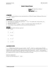 Module 9 Binomial Theorem Docx ALDERSGATE COLLEGE HIGH Babe PRE CALCULUS11 Module 9