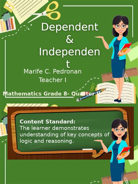 Dependent And Independent Variable Math 8 Pdf Variable Mathematics Experiment
