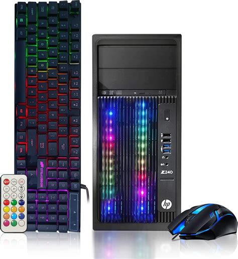 Amazon Com Hp Gaming Pc Desktop Rgb Computer Intel Quad I Up To Ghz Geforce Rtx G
