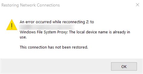 How To Fix “the Local Device Name Is Already In Use” Error On Windows