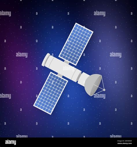 The Satellite Artificial Satellites Orbiting The Planet Earth Gps Vector Stock Illustration