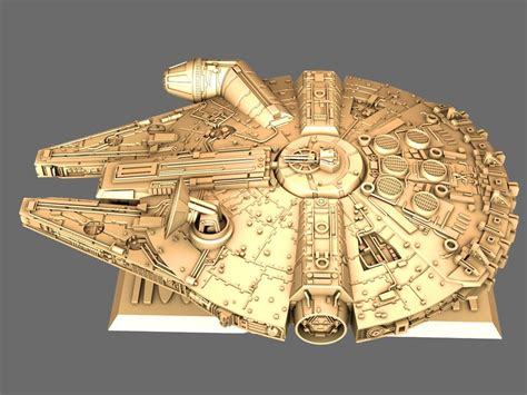 Millennium Falcon 3d Printing Stl File Action Figure High Quality Stl Figurine Etsy