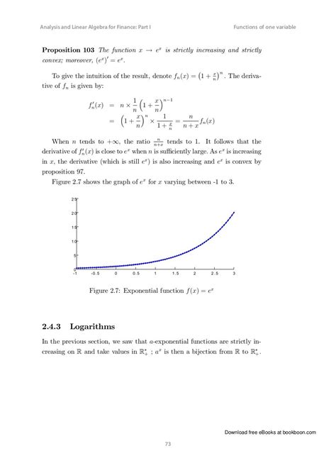 Analysis And Linear Algebra For Finance Part I