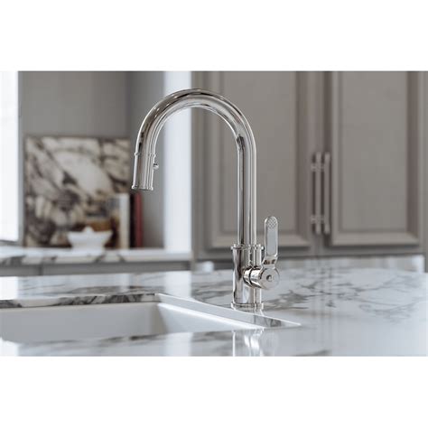 Rohl Armstrong 1 8 Gpm Deck Mount Pull Down Kitchen Faucet In Polished