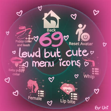 Sparkly LEWD BUT CUTE Menu Icon Pack 69 Pieces