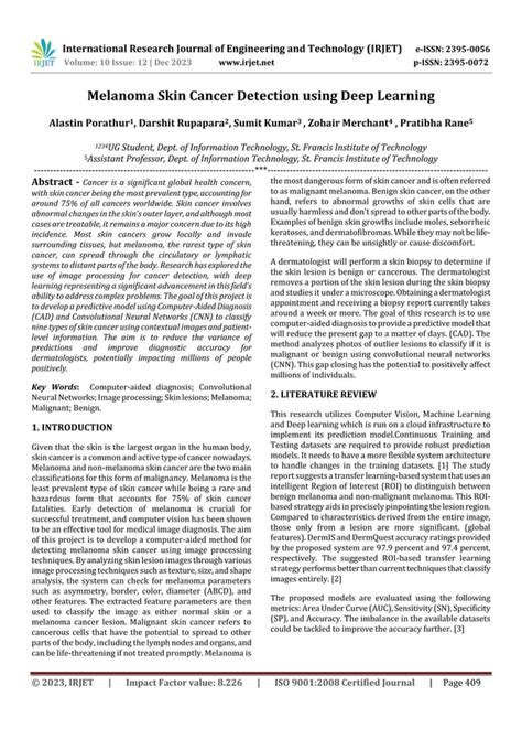 Melanoma Skin Cancer Detection Using Deep Learning Pdf