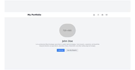 Portfolio Showcase Free React Tailwind Component