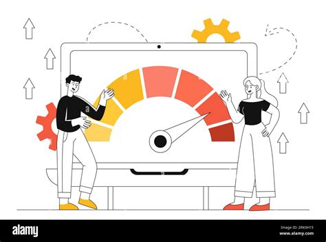 Speed Test Mobile Vector Line Concept Stock Vector Image And Art Alamy