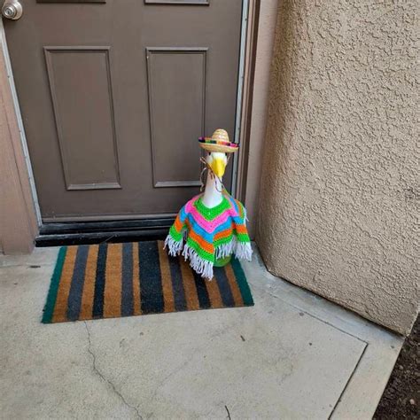 Cowgirl Goose Geese Outfit Crochet Lawn Goose Clothes Outdoor Garden Statue Dress Etsy