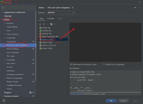 Pycharm Script Template Settings Programmer Sought