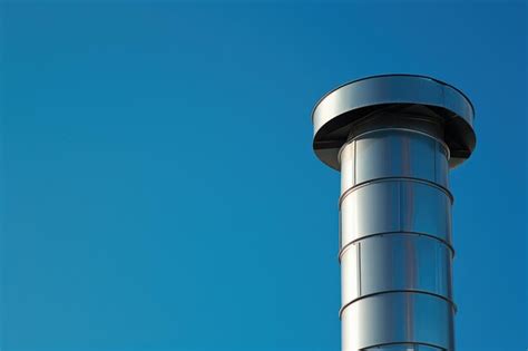 Freshly Constructed Business Smokestack Premium Ai Generated Image