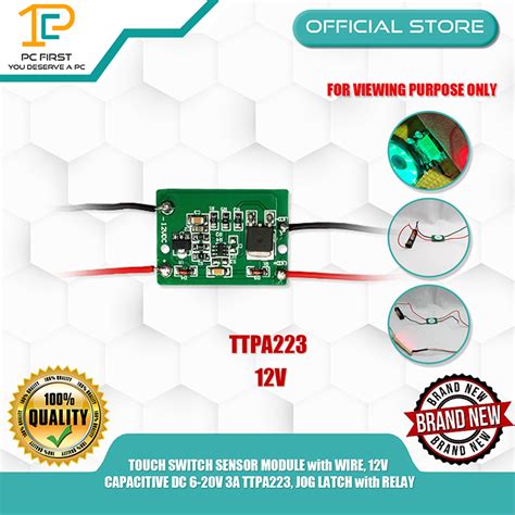 TOUCH SWITCH SENSOR MODULE With WIRE V CAPACITIVE DC V A TTP JOG LATCH With RELAY