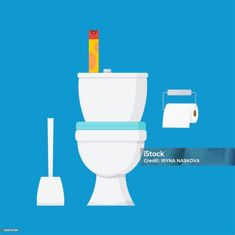 공기 청정기 화장지 및 화장실 브러시 인테리어 장면 세라믹 흰색 화장실 그릇 가구에 대한 스톡 벡터 아트 및 기타 이미지 가구 가정 생활 가정의 방 Istock