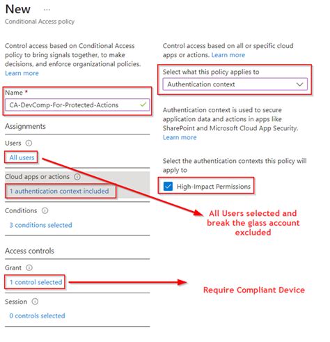 Using The New Protected Actions Feature With Conditional Access