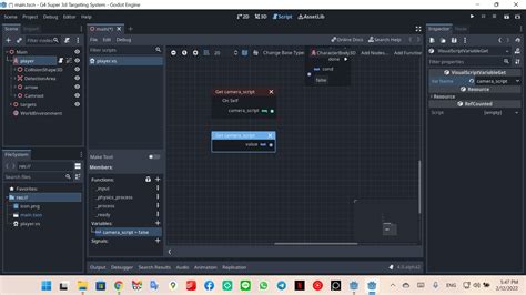 Godot 4 Dragging A Variable From The Members Window In Visual Script