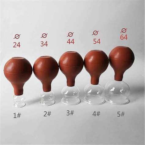 Cupping Glasses Set Of 5 Real Glass Effective Cupping Glasses With