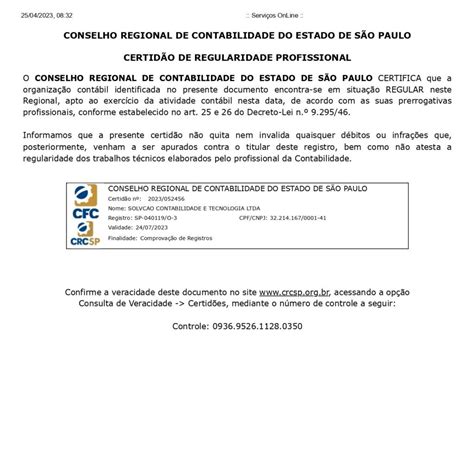 Registro Crc Solvção