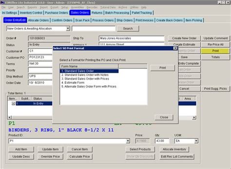 select so print format
