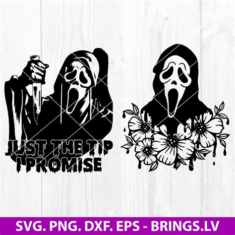 Ghostface Svg Scream Mask With Flowers Svg Horror Svg