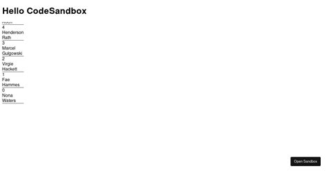 inverse infinite scroll forked codesandbox