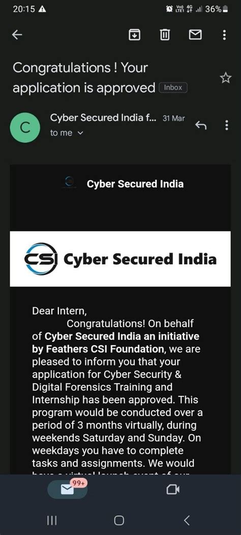 suryanshu raghav on linkedin cybersecuredindia internship cybersecurity opportunity cyber…